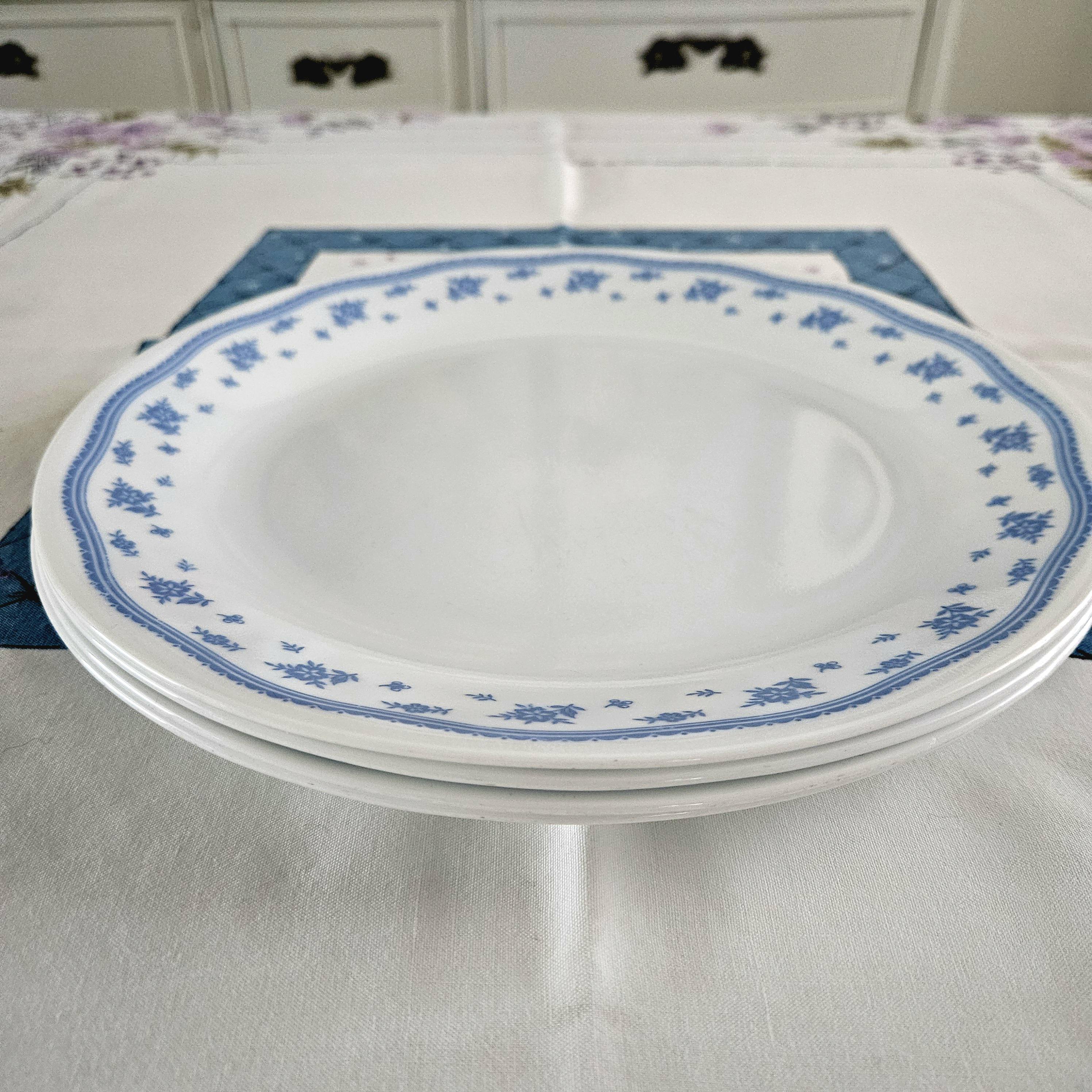 Set of 4 Corelle Morning Blue Dinner Plates - Etsy