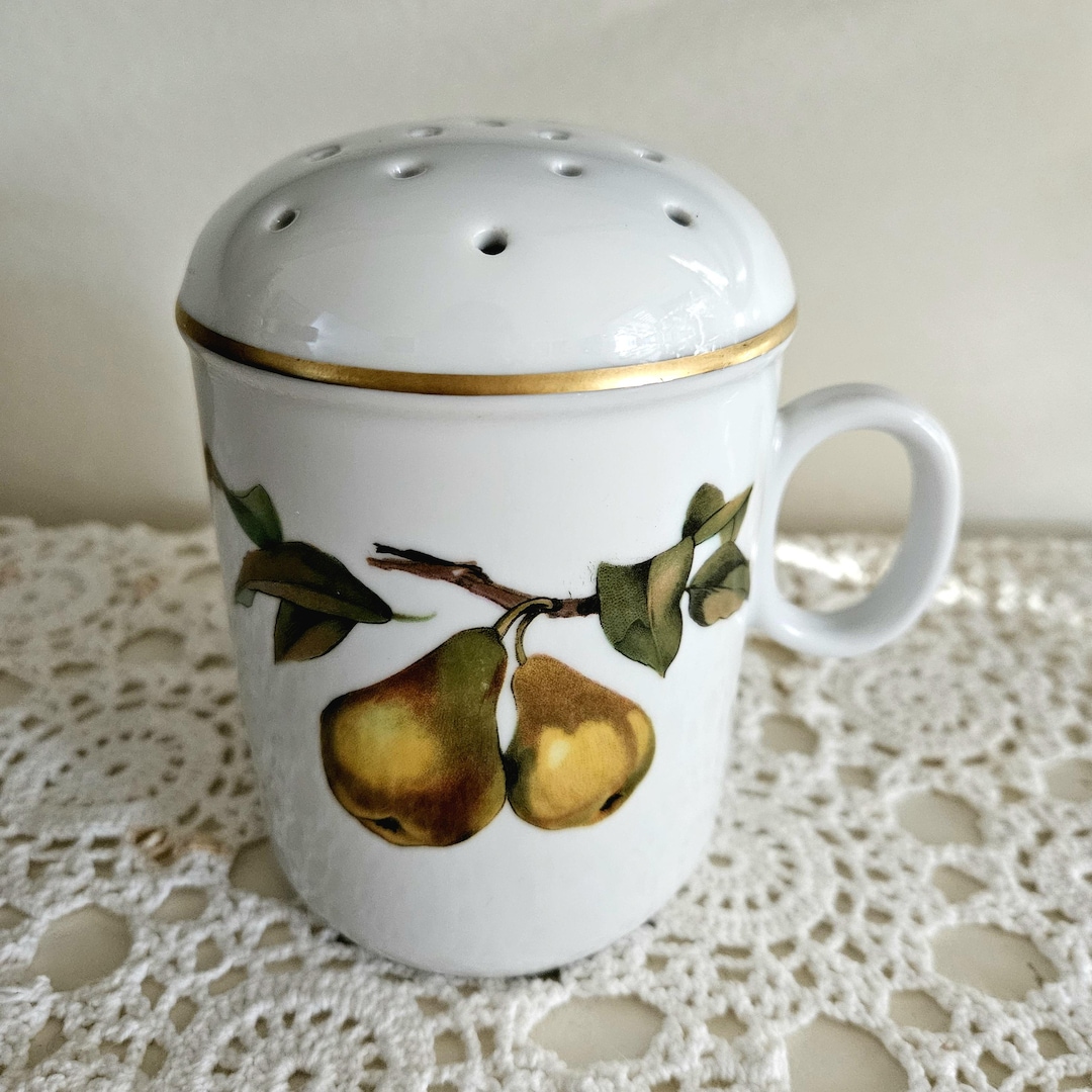 Royal Worcester Evesham Gold 5" Porcelain Sugar Shaker Fruit Design ...