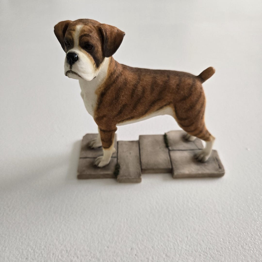 SHERRATT AND SIMPSON, Brindle Boxer Dog Figurine, 1992, Original, Rare ...