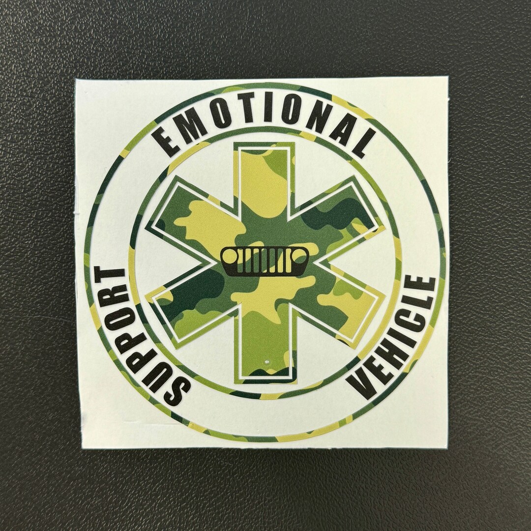 Emotional Support Vehicle Decal for Vehicle - Etsy