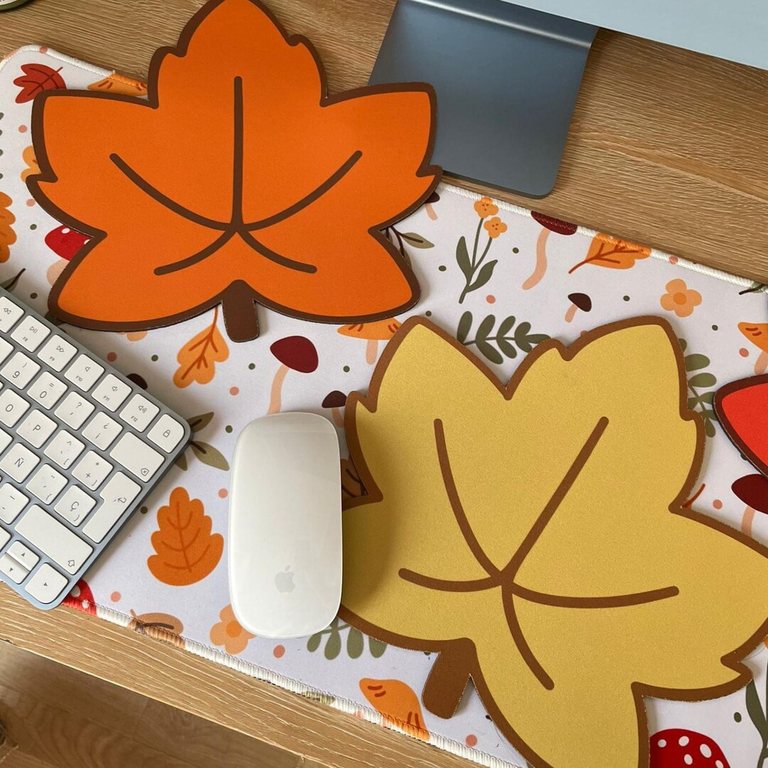 Autumn Leaf Mini Mouse Pad / Cute Desk Accessories / Autumn Mouse Pad ...
