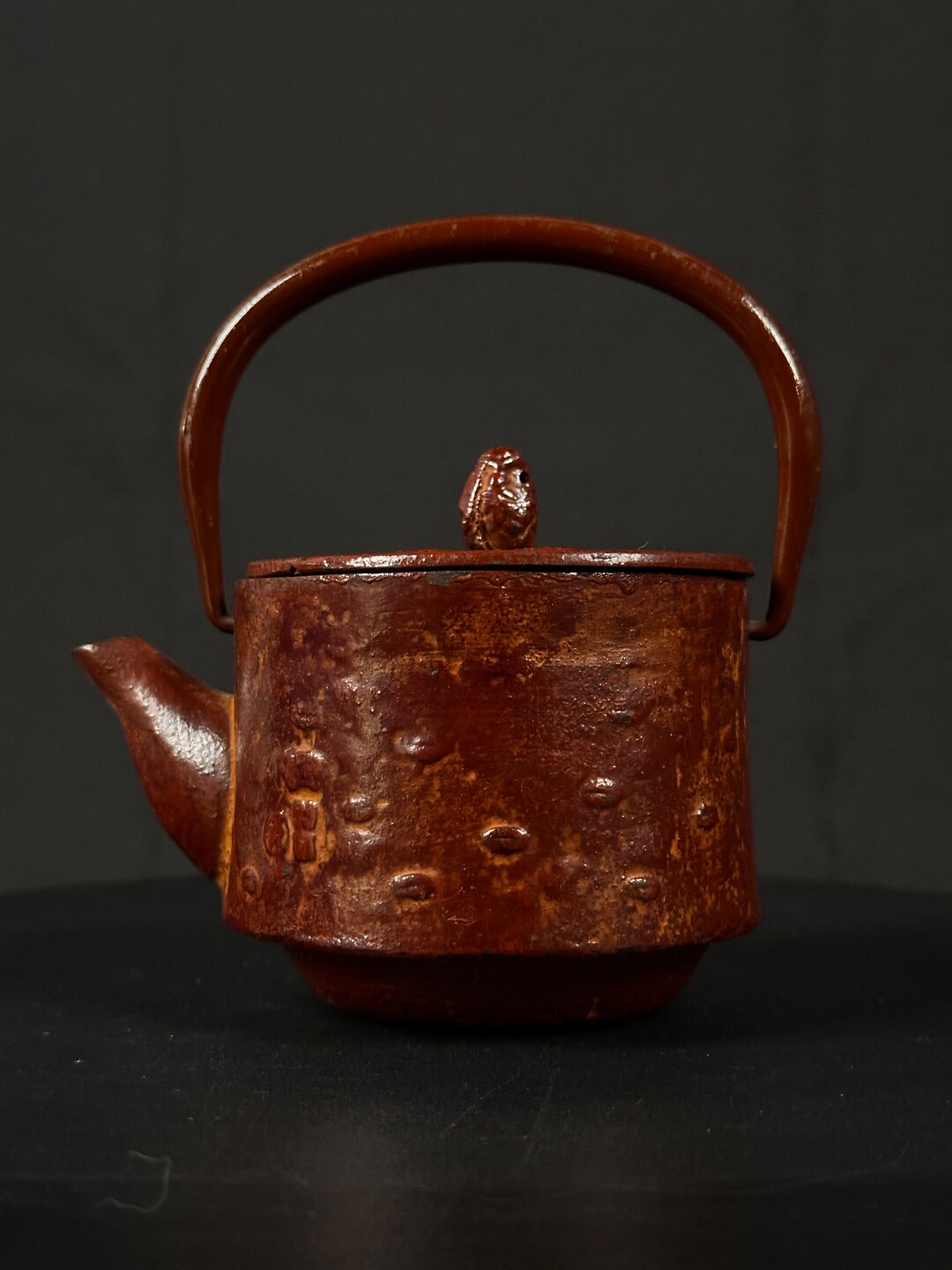 Vintage Japanese Sakura Tree Bark Pattern Iron Kettle, 400 Years ...
