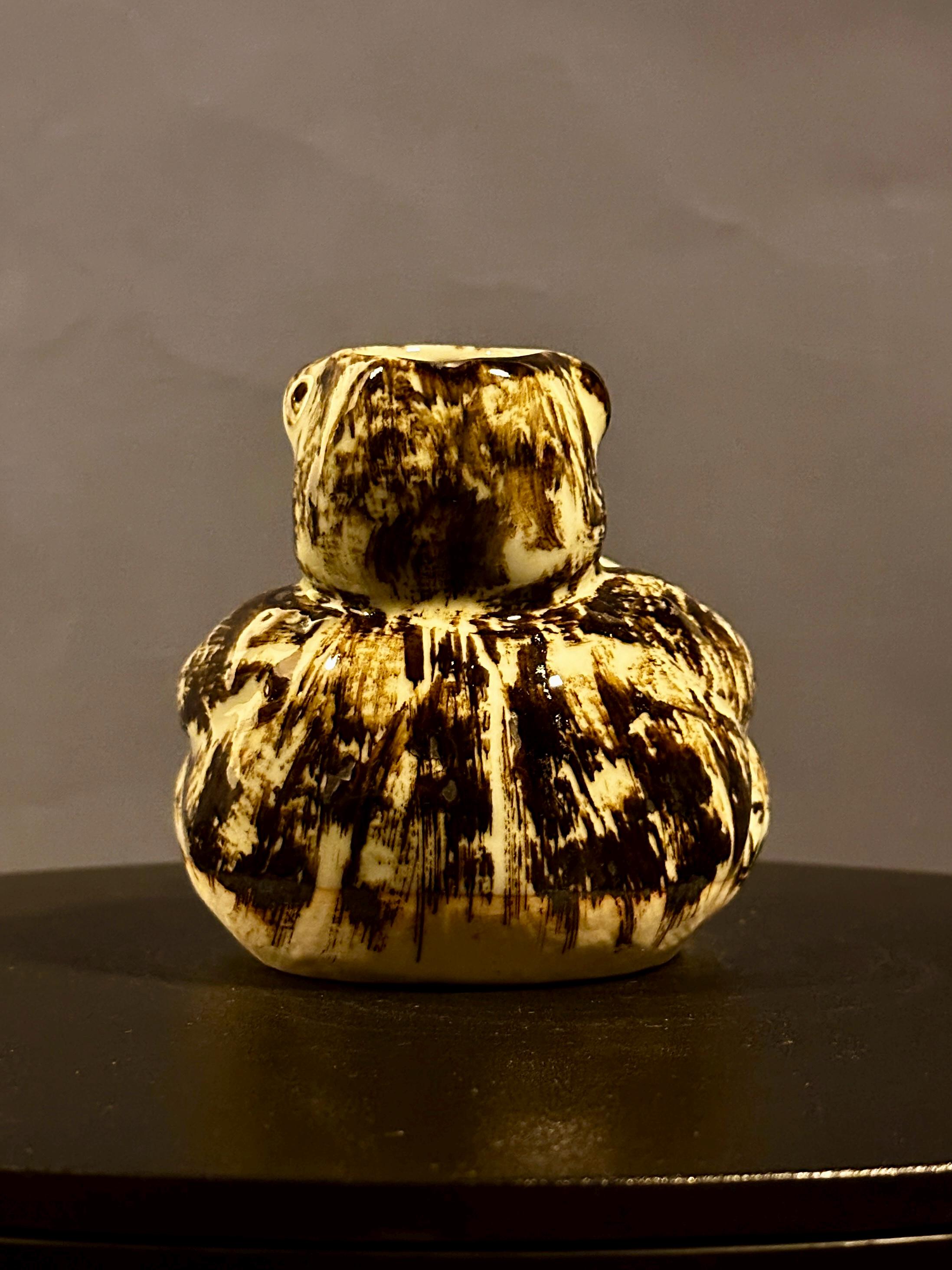 Vintage Japanese Tanuki Sake Warmer - Ceramic Sake Bottle With Lucky ...