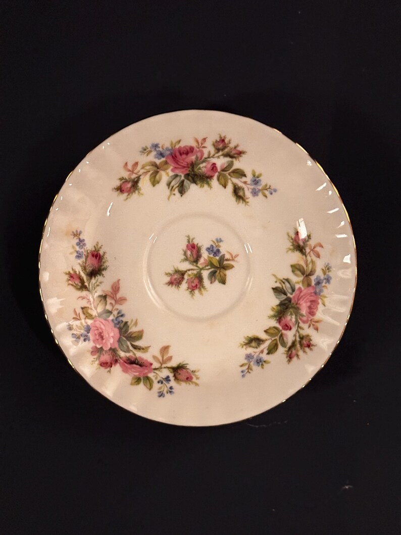 Vintage Royal Albert Moss Rose Tea Cup & Saucer Set | Bone China Floral ...