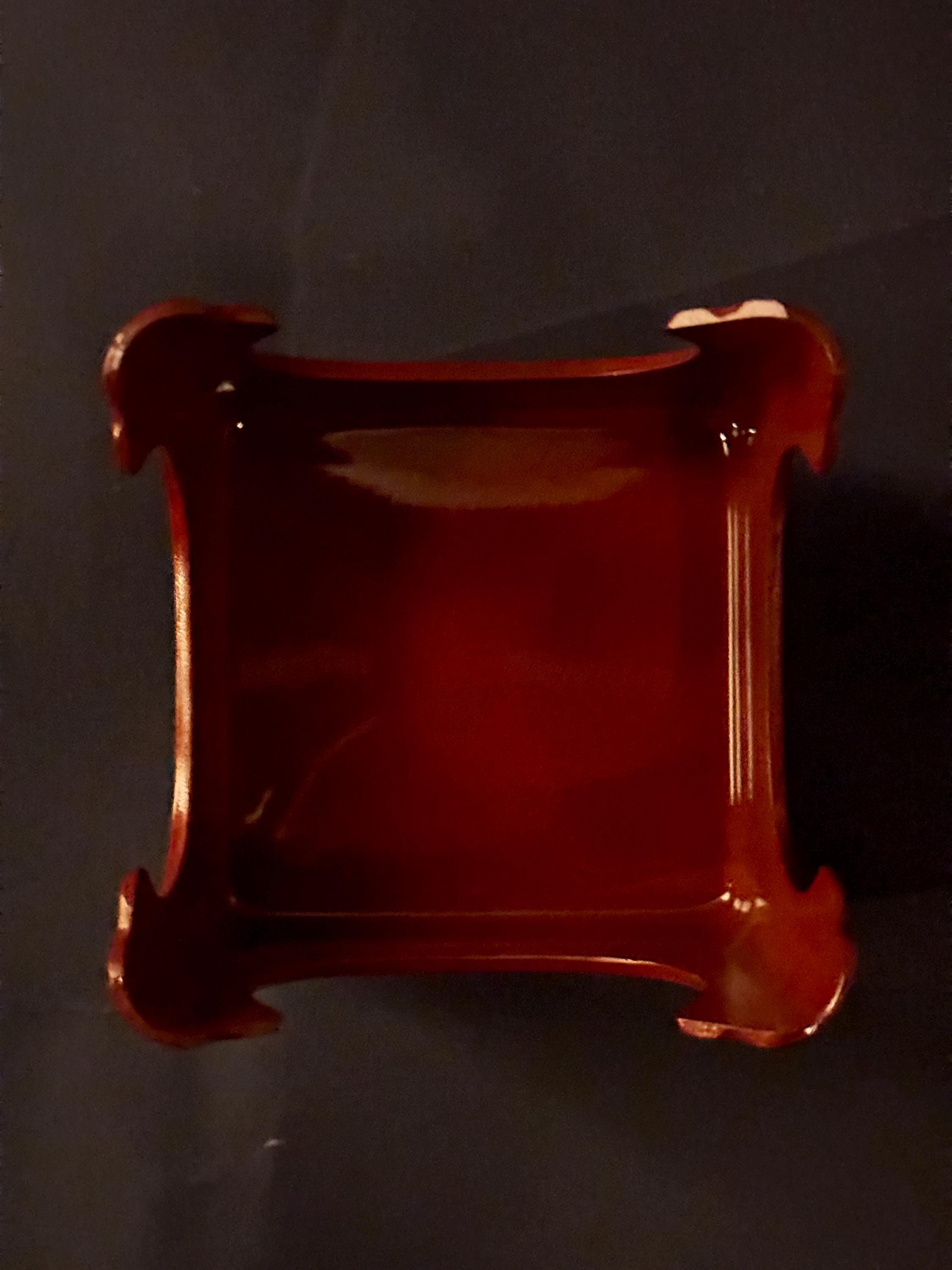 Vintage Japanese Lacquerware Tea Caddy, Gold Lacquer Painting, Nara ...