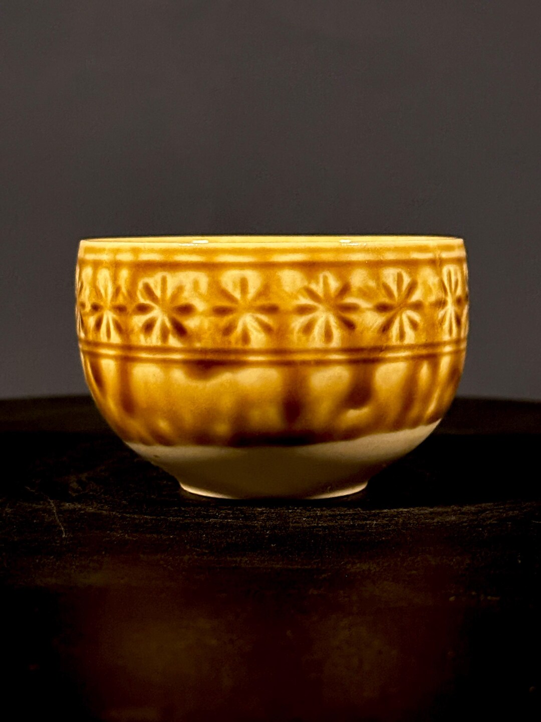 Vintage Japanese Yellow Seto Matcha Bowl - Muromachi Era Tea Bowl ...