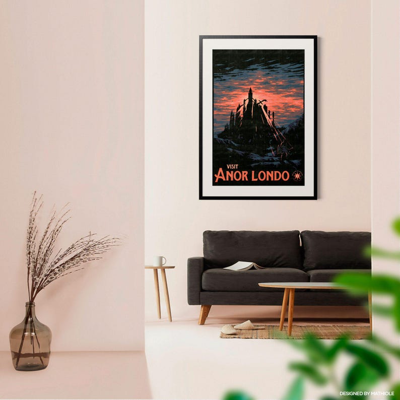 Visit Anor Londo Poster - Vintage Travel Poster - Anor Londo - Fantasy ...