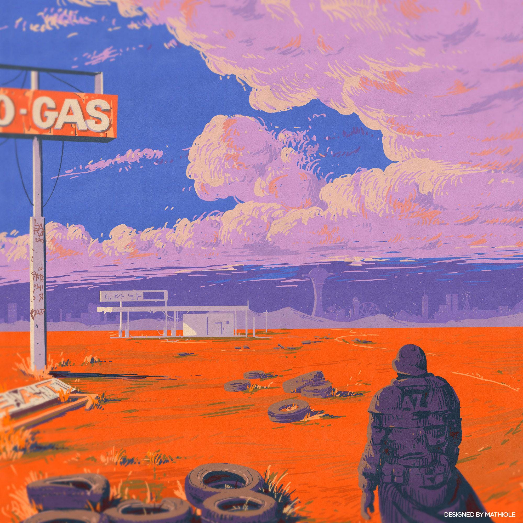 Visit New Vegas Poster - Fallout Video Game Art Print, Retro Vintage ...