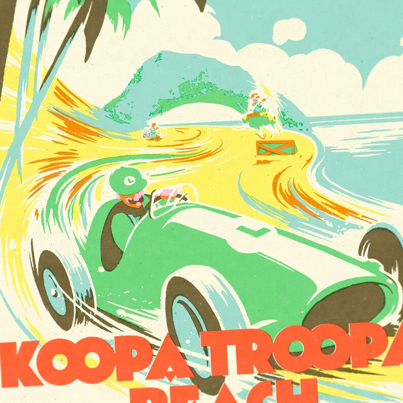 Visit Koopa Troopa Beach (mario Kart) Poster - Vintage Poster Print ...