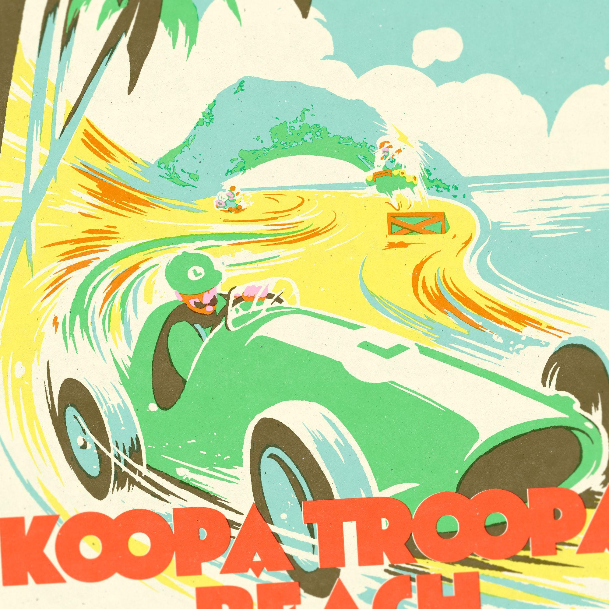 Visit Koopa Troopa Beach (mario Kart) Poster - Vintage Poster Print ...