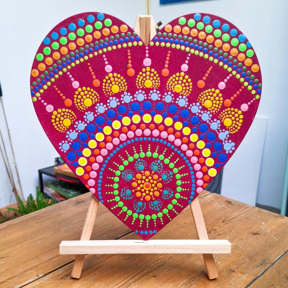 Dot Art Mandala Painting Red Dot Painting Board Mandala Dot Art Board ...