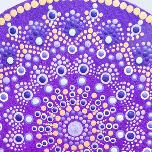 Dot Art Mandala Painting Purple Dot Painting Canvas Mandala Dot Art ...