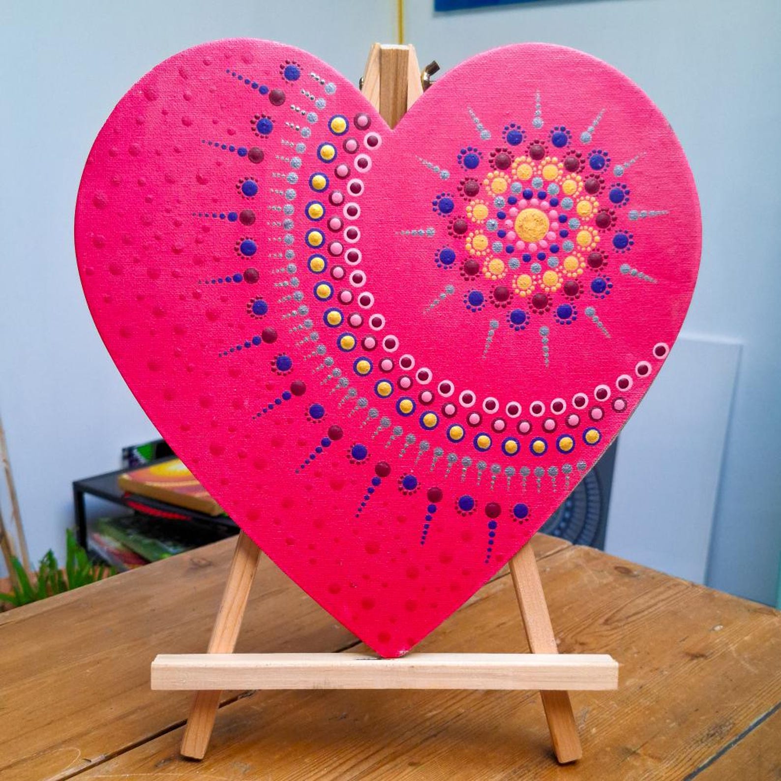 Dot Art Mandala Painting Red Dot Painting Board Mandala Dot Art Board ...