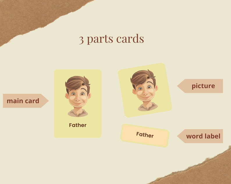14 Family Flashcards in English - Etsy