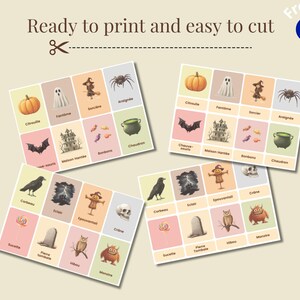 32 Halloween Flashcards in French - Etsy