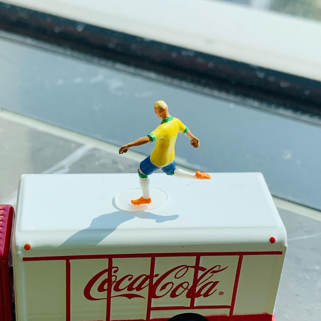 Brazilian Soccer Player Figure 1/64 Hand Painted Miniature Model ...