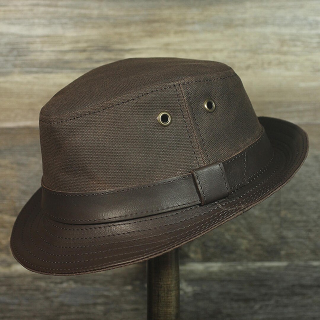 Waxed Cotton Trilby Hat TRL-26 - Etsy