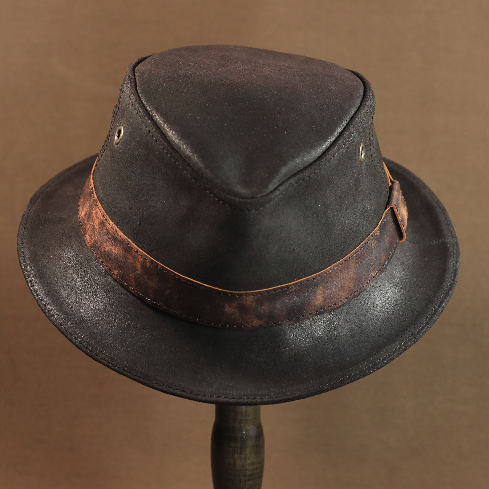 Handcrafted Leather Trilby Hat TRL-22 Men's Vintage Style Headwear - Etsy