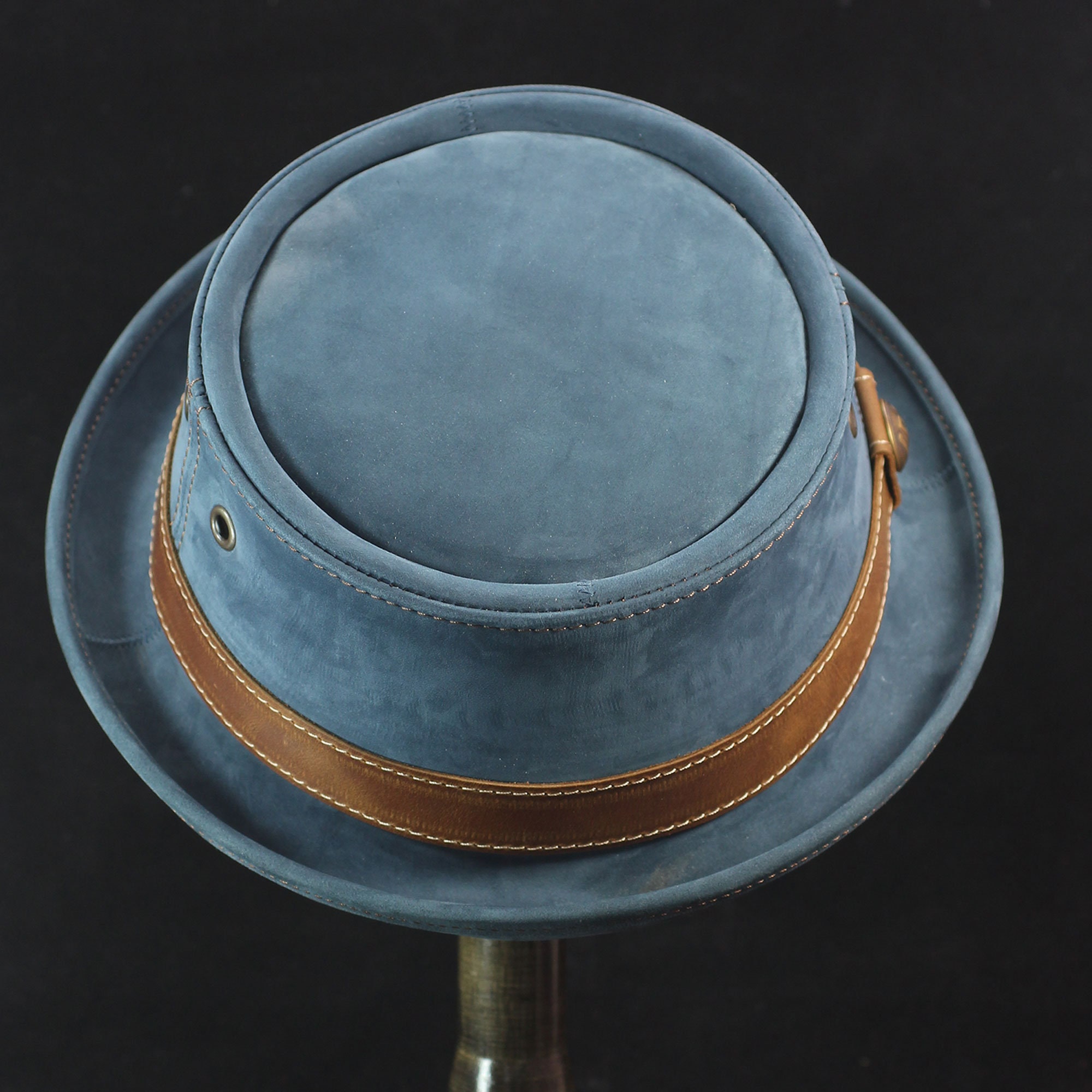 Genuine Leather Pork Pie Hat PPH-57 - Stylish and Timeless Fashion ...