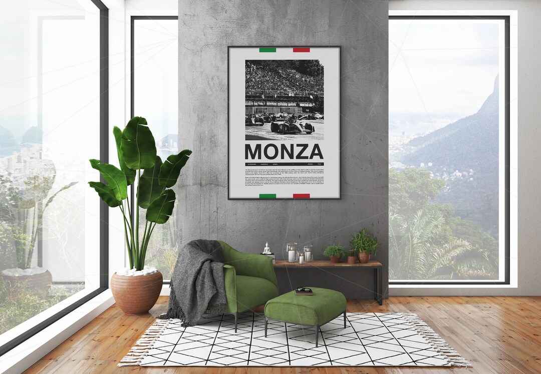 Formula One Monza Track Wall Art - Etsy