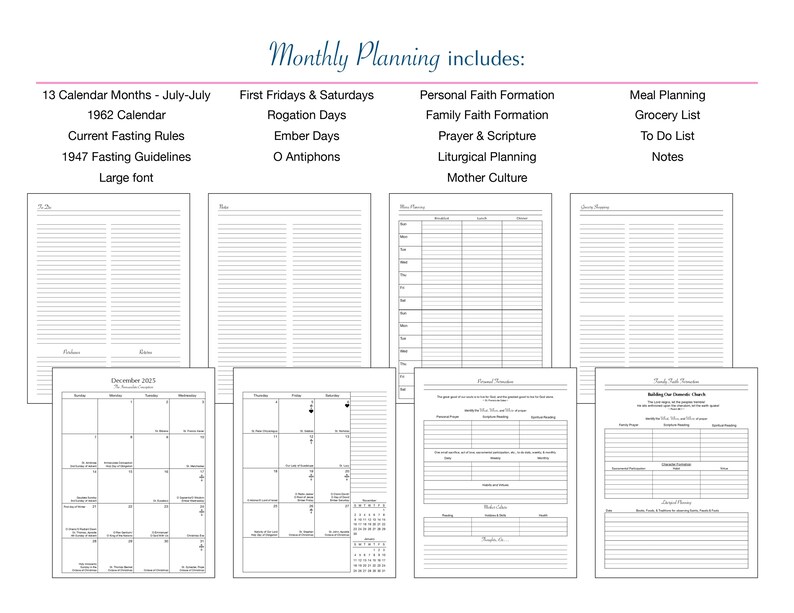 Traditional Catholic Homeschool Planner | 2025-2026 | Ready to Ship ...