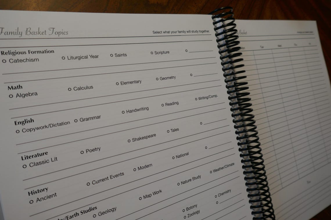 Traditional Catholic Homeschool Planner | 2025-2026 | Ready to Ship ...