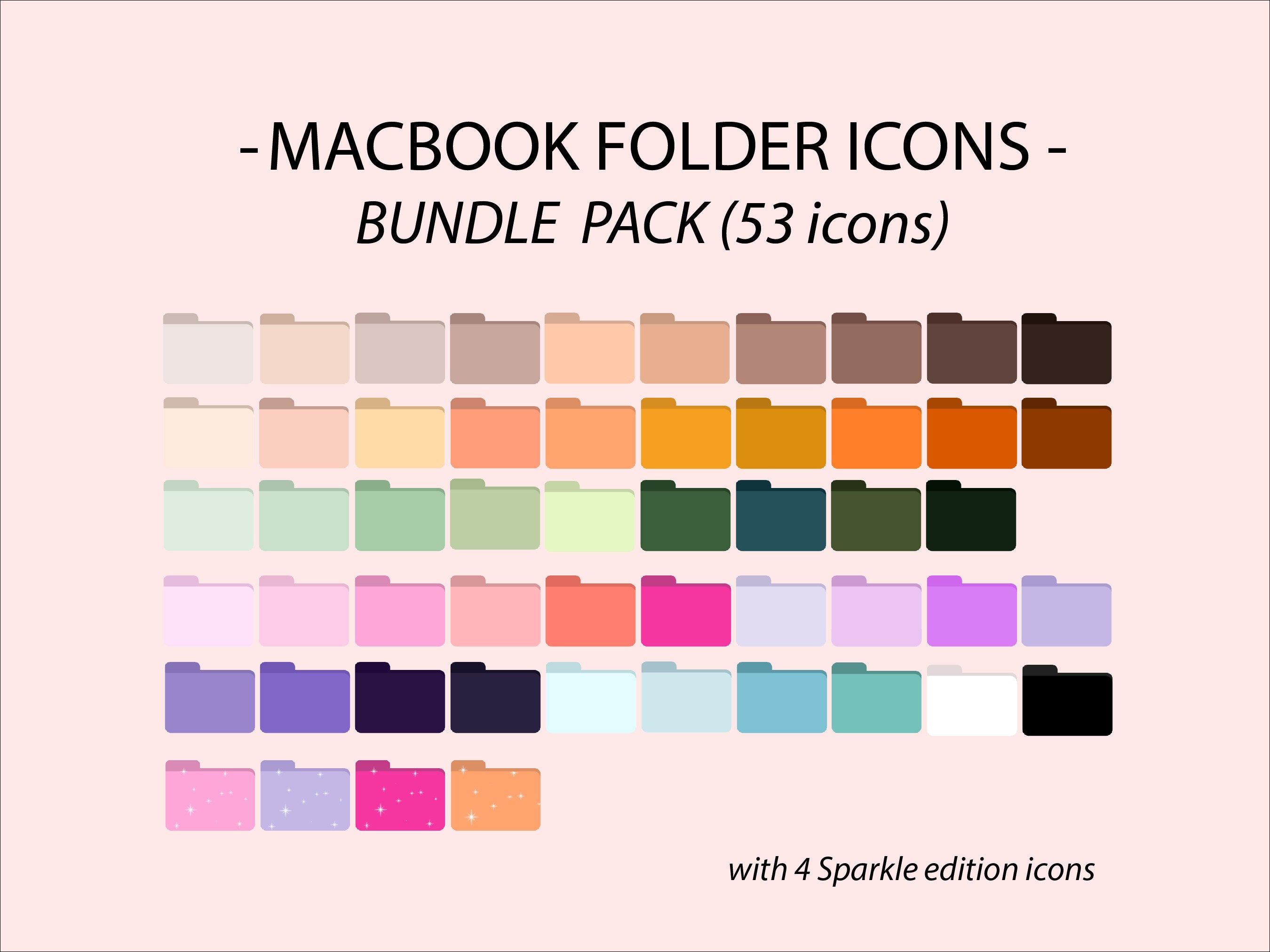 53 Folder Icons - Cute Cozy Aesthetic Desktop Theme Folders - Mac ...