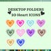 10 Folder Icons - Cute Hearts Aesthetic Desktop Theme Folders - Mac ...
