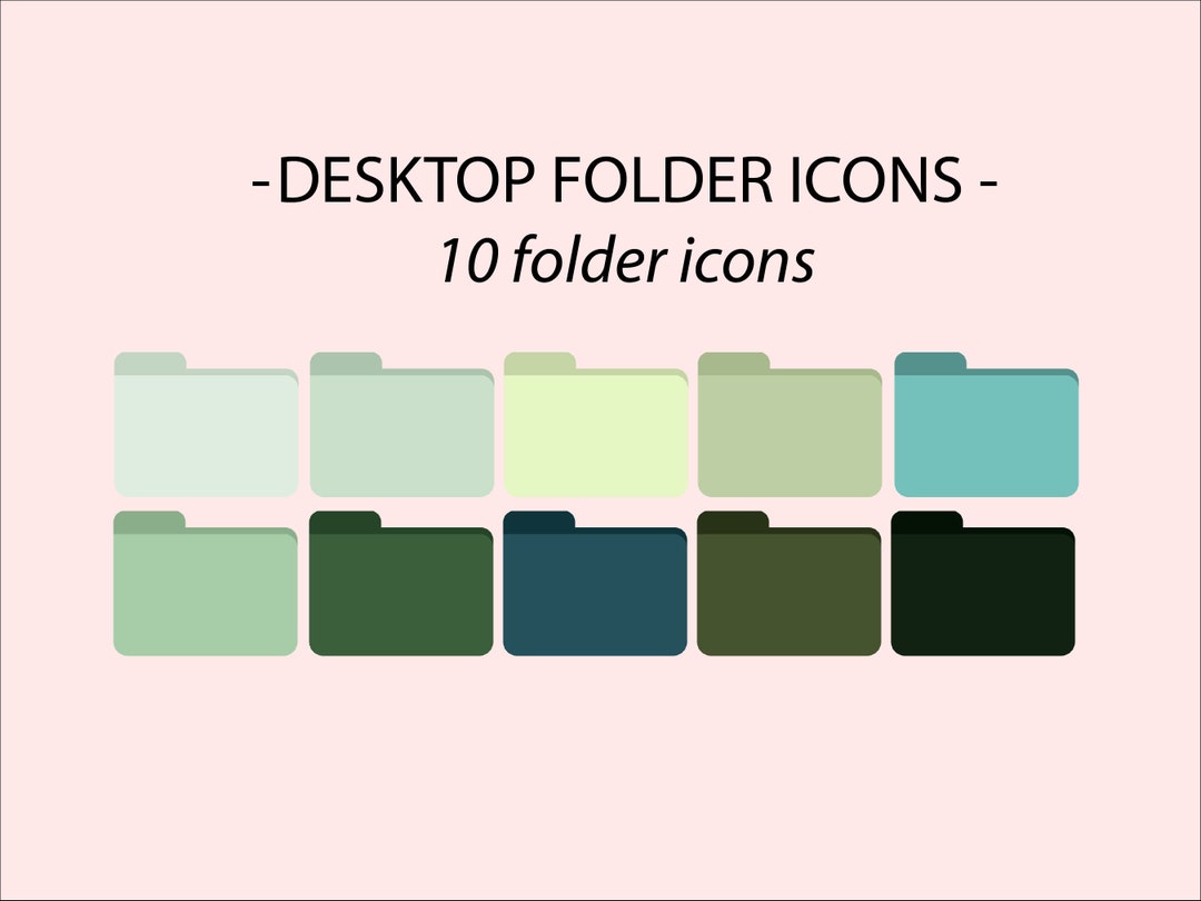 10 Folder Icons - Cute Aesthetic Desktop Theme Folders - Mac ...