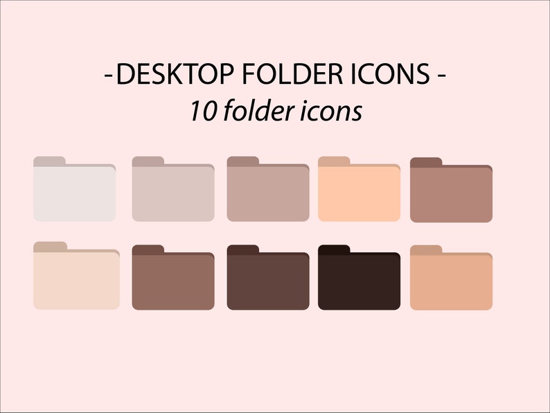 10 Folder Icons - Cute Cozy Aesthetic Desktop Theme Folders - Mac ...