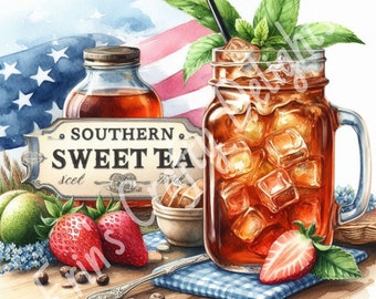 Printable Southern Sweet Tea Recipe Sign: Instant Download as an 8.5in ...