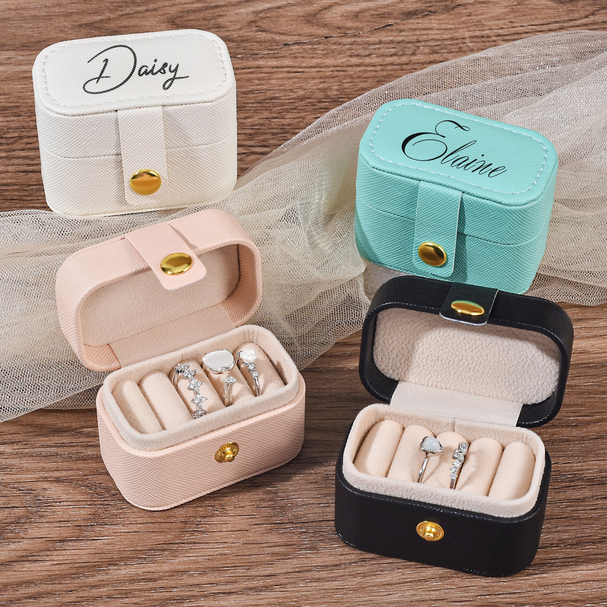 Small ring holder box store