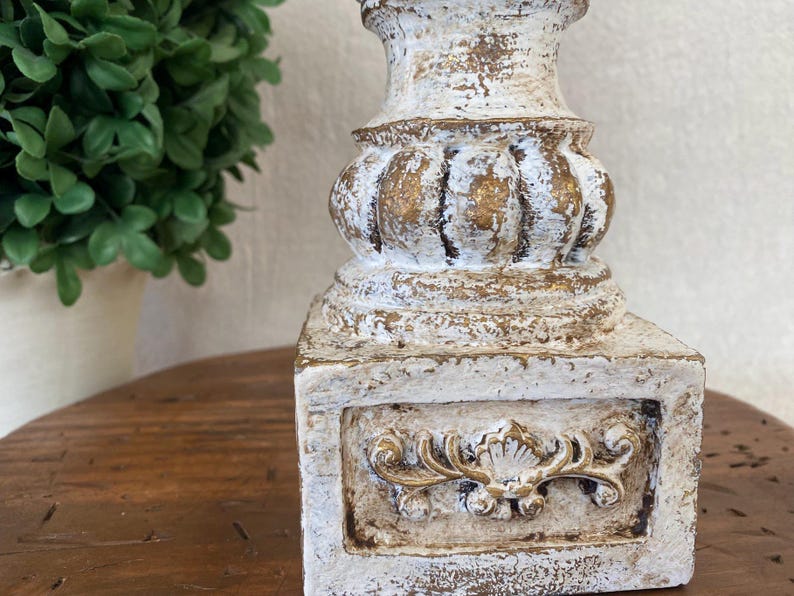 Distressed Upcycled Single Finial for Home Decor - Etsy