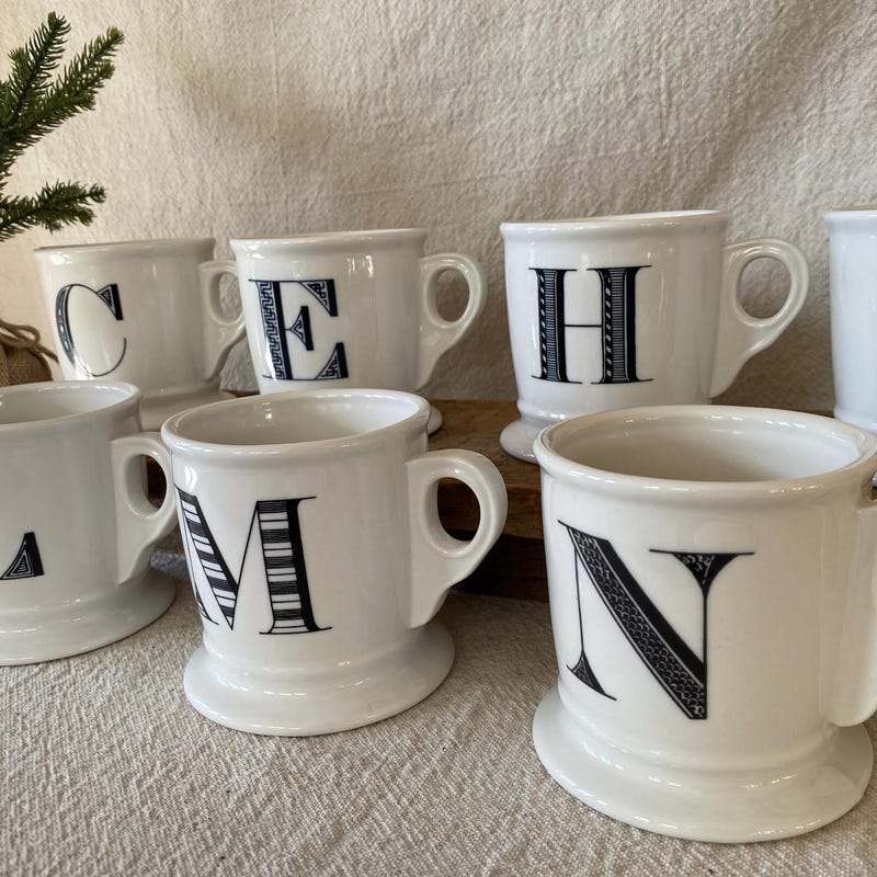 Initial Mugs - Etsy
