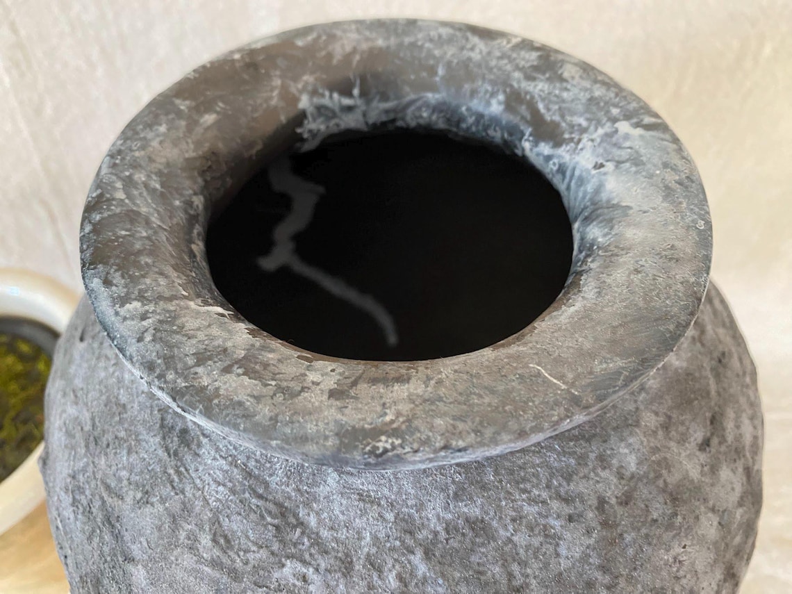 Upcycled Black Vessel & Trefoil Stand Home Decor Art - Etsy