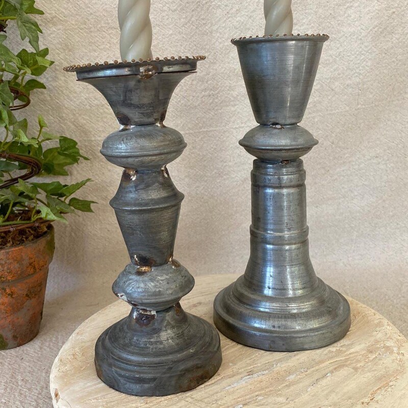 Zinc Candlesticks - Etsy