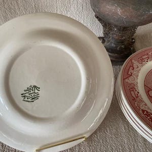 Vintage Christmas Red Willow Ware by Royal China 10" Dinner Plates for ...