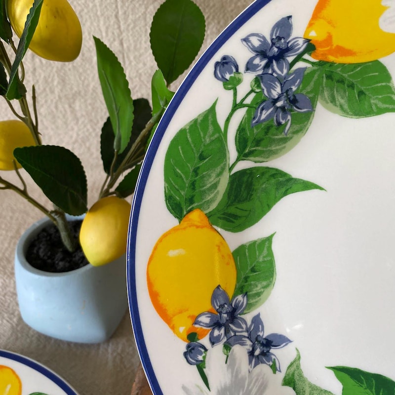 Ceramic Lemon Dinner Plates - Etsy
