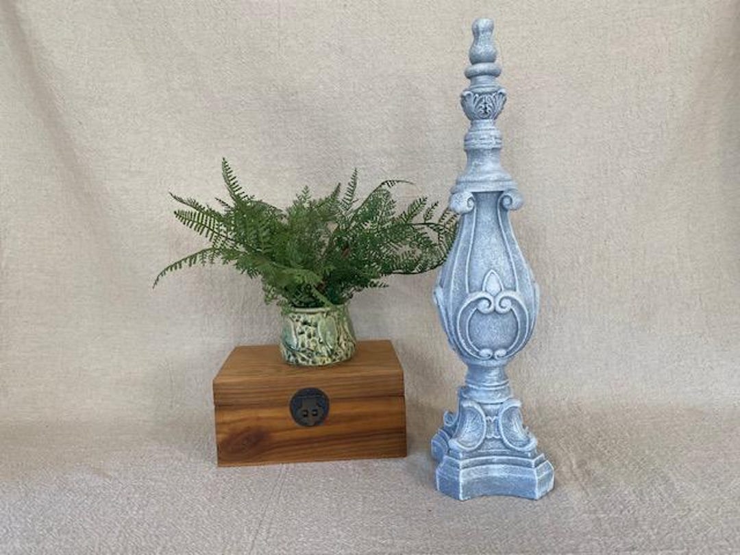 Grey Hand Painted Victorian Finial for Shelf Styling or Gift Giving - Etsy