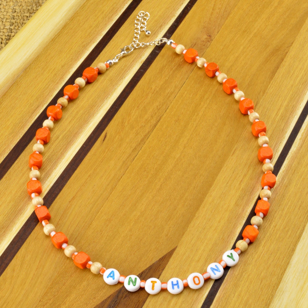 Collier pour garçon avec prénom personnalisé | Etsy