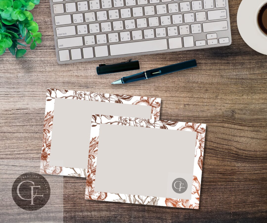 Printable Notecard 4x3 Inches Digital Download Personalized in PNG FILE ...