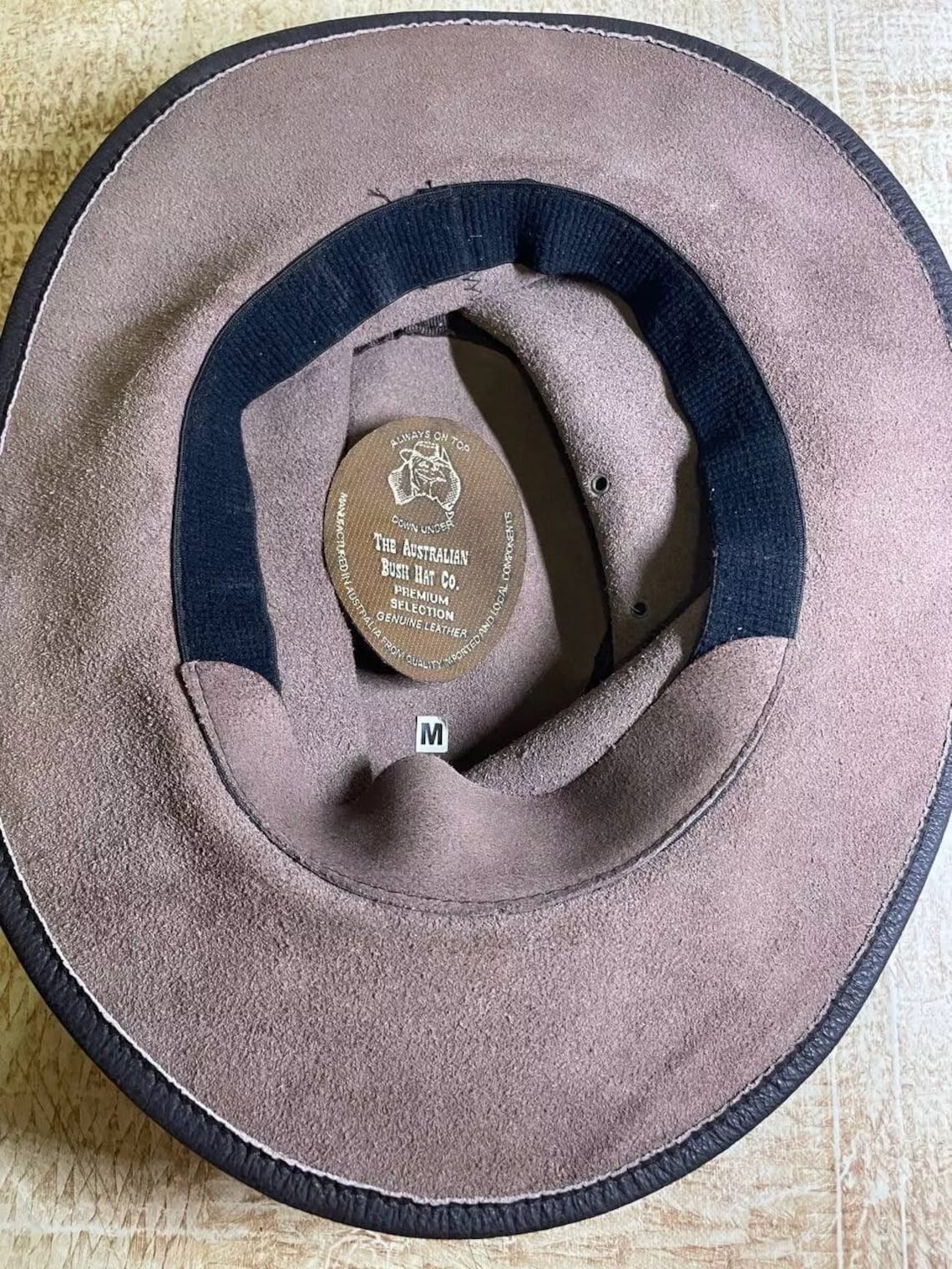 Vintage the Australian Bush Hat Co Genuine Premium M Size Leather Hat ...