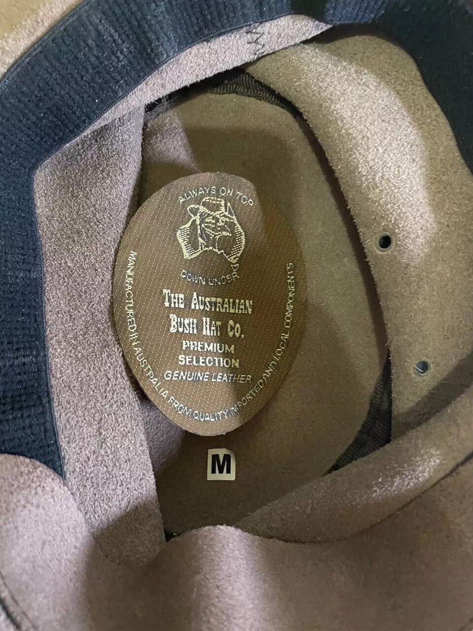 Vintage the Australian Bush Hat Co Genuine Premium M Size Leather Hat ...