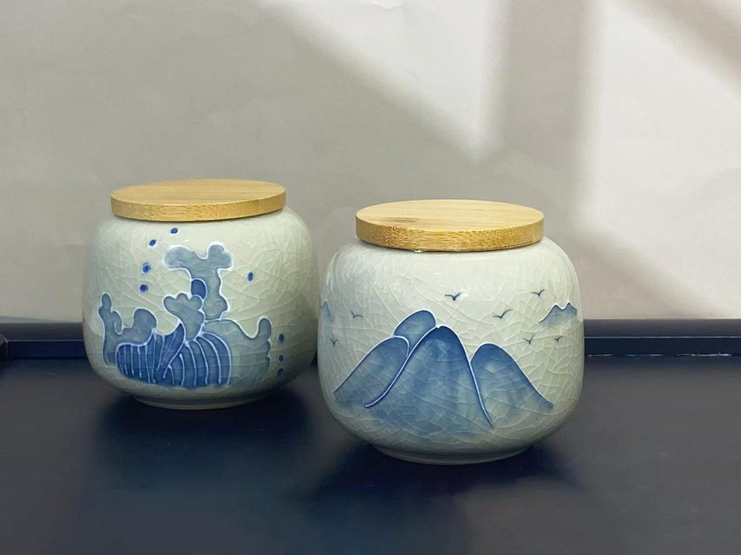 Mini Ceramic Pots for Pet Urn, Unique Dog Ashes for Memory Pot, Small ...