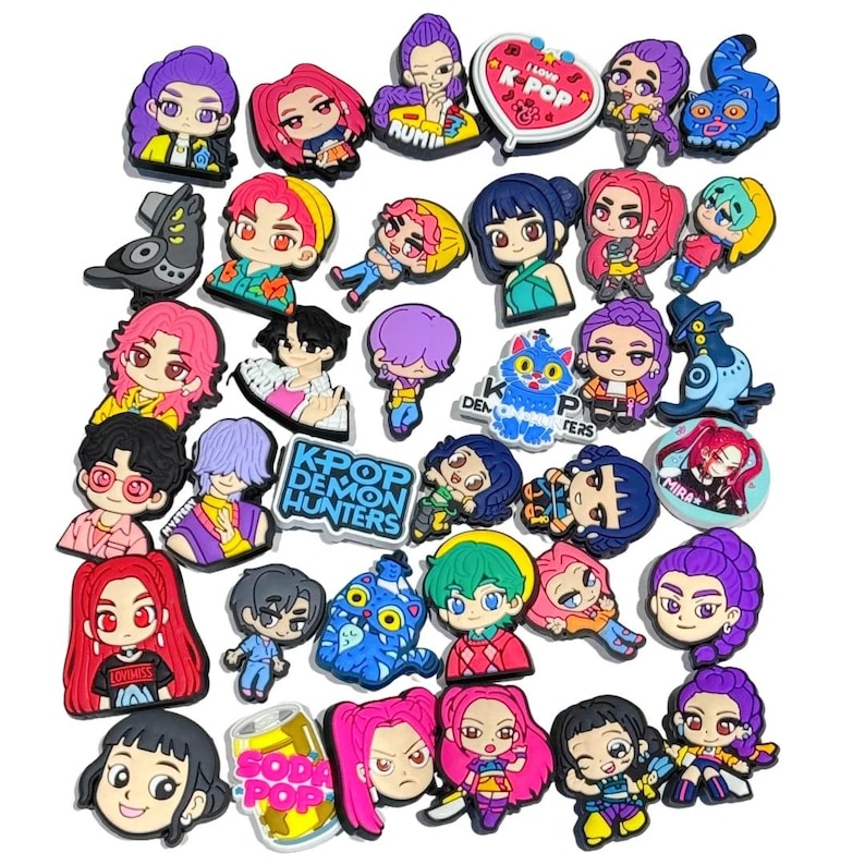 DIY Kpop Demon Hunters Schuhanhänger Set 16 / 18 Stück Cartoon Zubehör für Kinder - Etsy.de