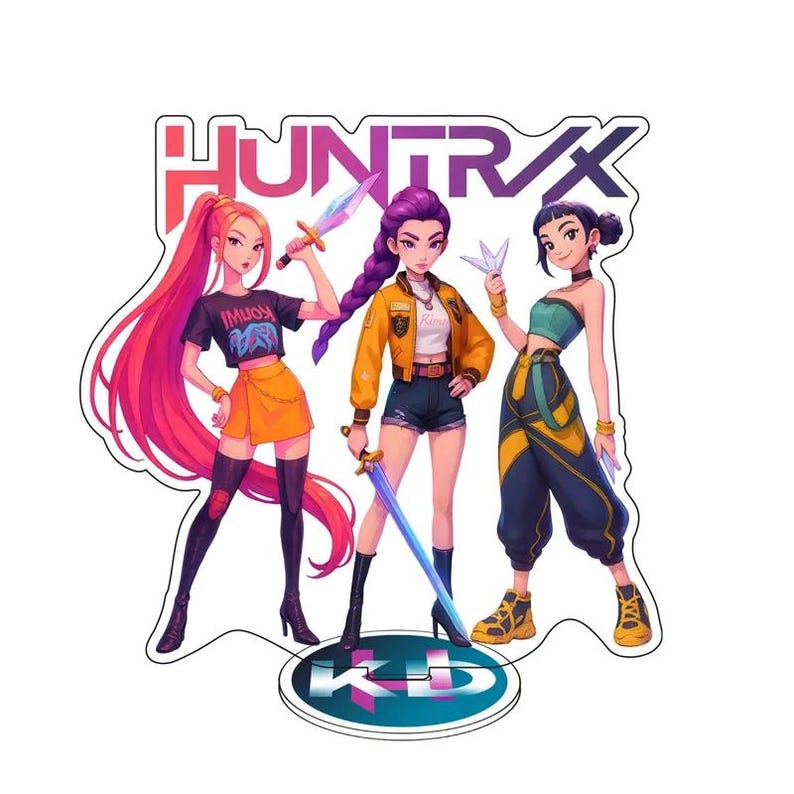 DIY Huntrix Demon Hunters Birthday Party Decor Kpop Anime Party Supplie ...