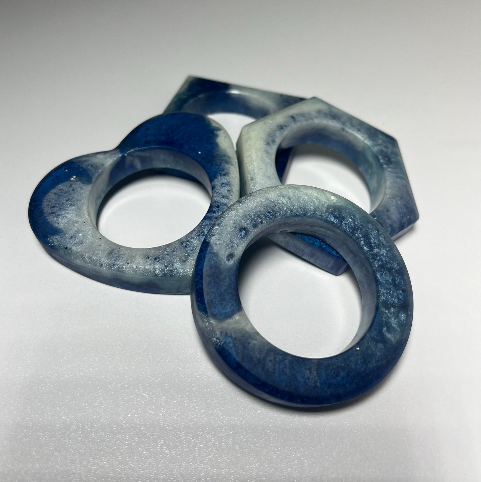 Resin Napkin Ring Set Napkin Holder Handmade Housewarming Gift Unique ...