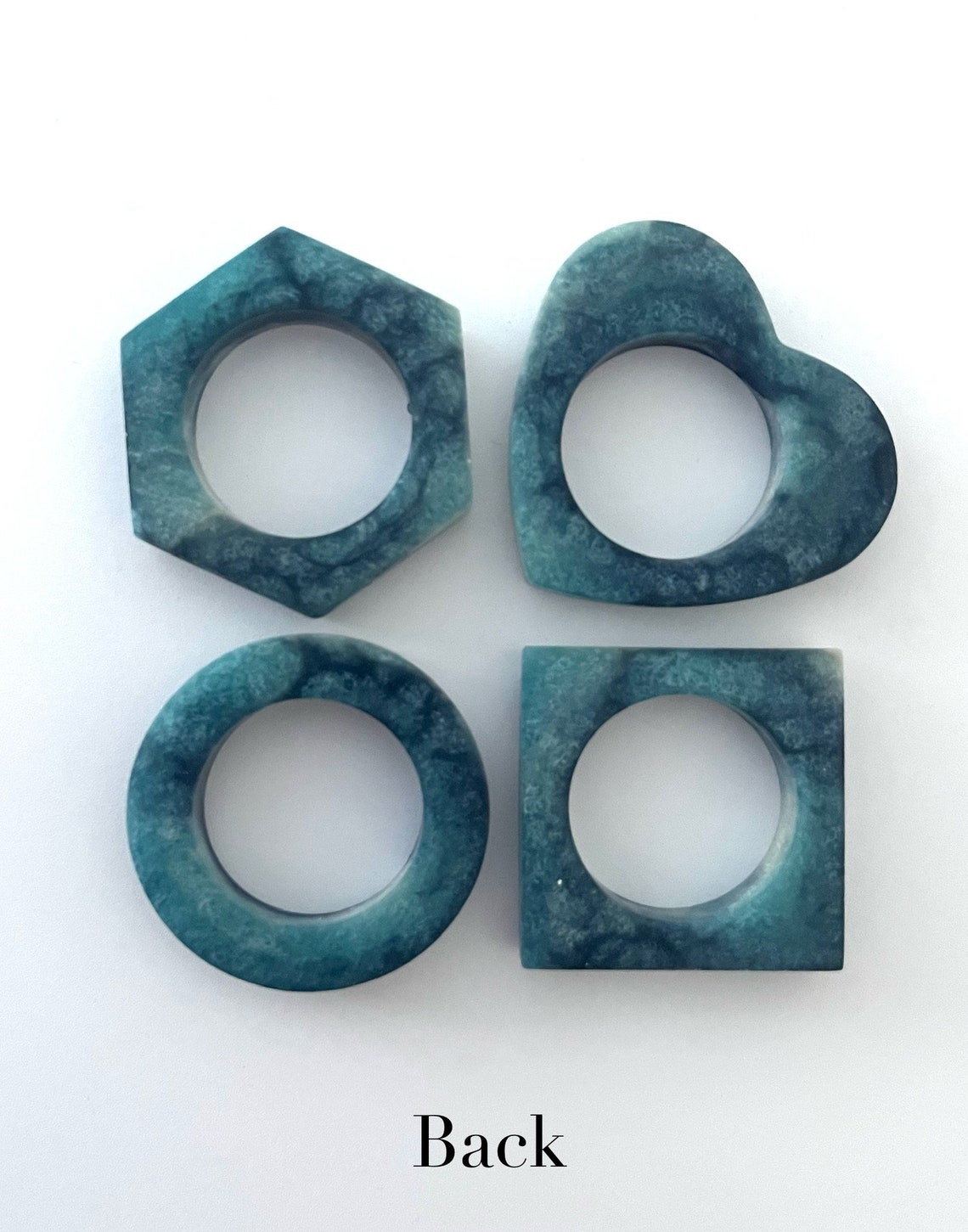 Resin Napkin Ring Set Napkin Holder Handmade Housewarming Gift Unique ...