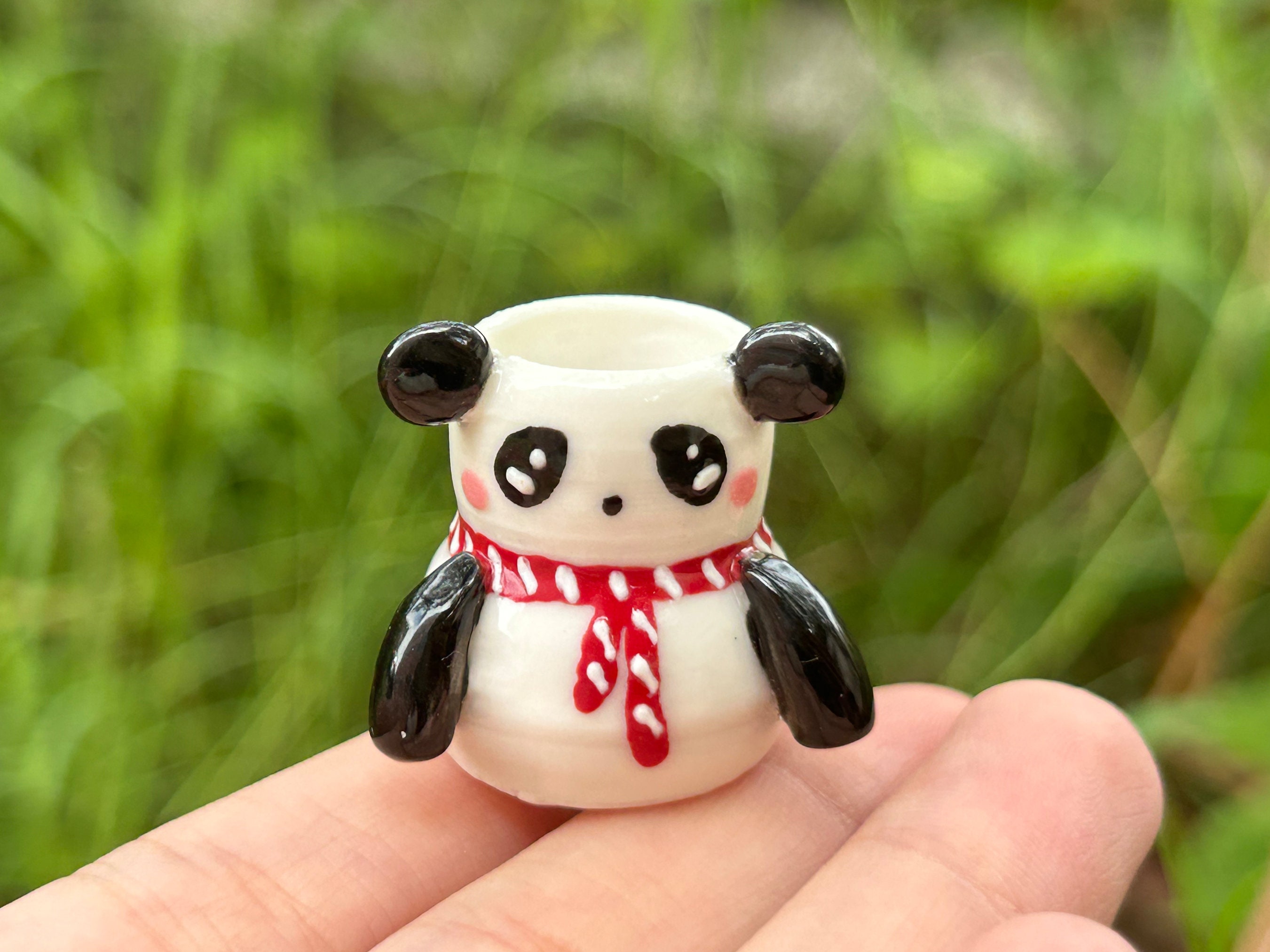 Cute Mini Panda Vase Mommy Pot Desk Decor Gifts for Her, Handmade Panda ...