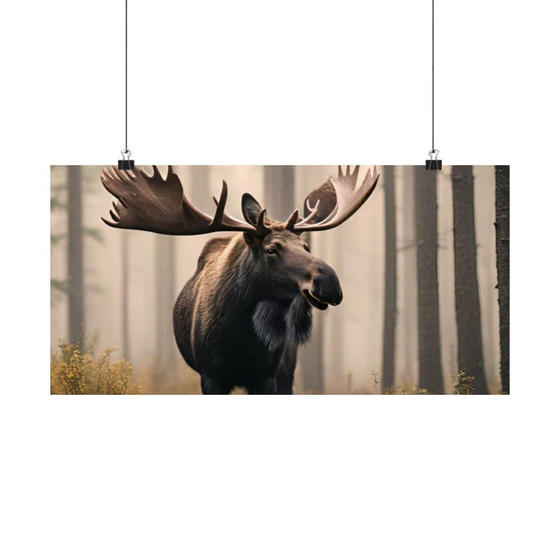 Moose Poster - Etsy